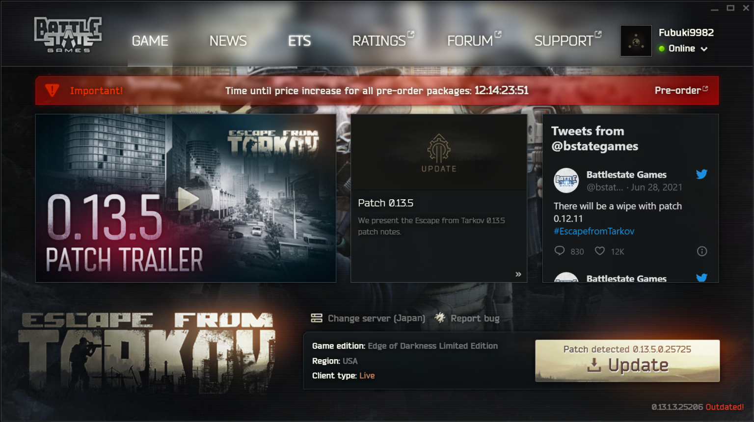 2024年7月18日 EFT PvEモード個別販売開始 | タルコフ情報省