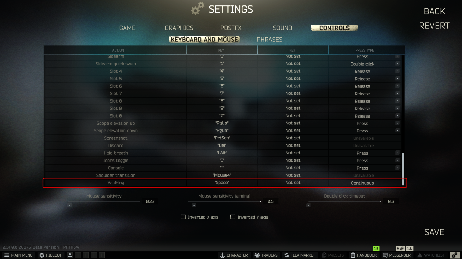 2023年12月30日 EFT Vaultingの設定に関して | タルコフ情報省