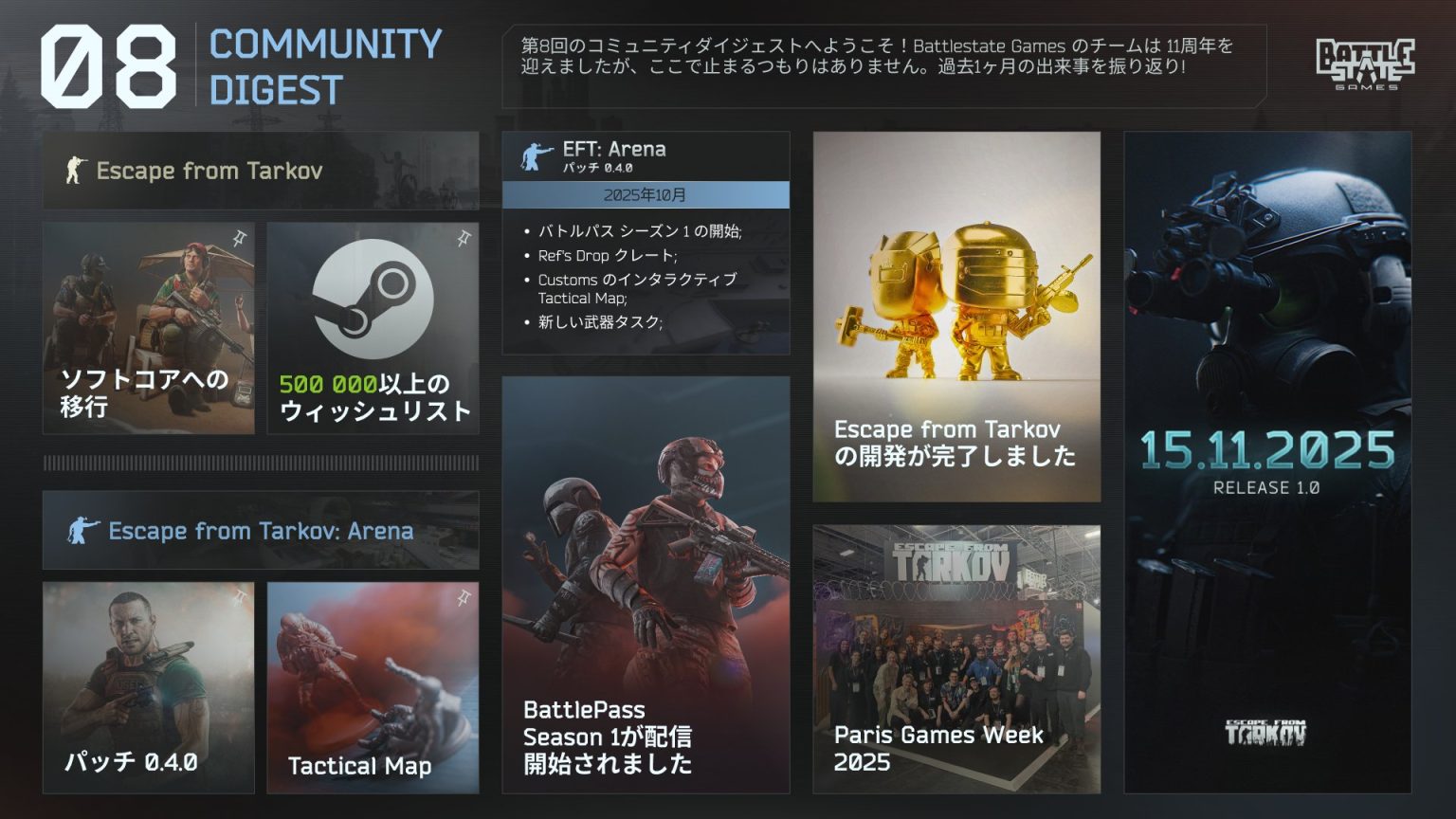 2025年11月15日 EFT 事前購入特典公開 | タルコフ情報省